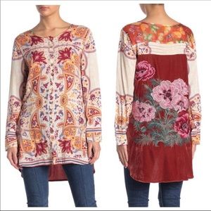 Aratta | Tops | Aratta Burned Tulips High Low Top | Poshmark